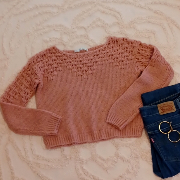 Maurices | Sweaters | Maurices Cropped Knit Sweater Wxs Soft Dusty Pink ...